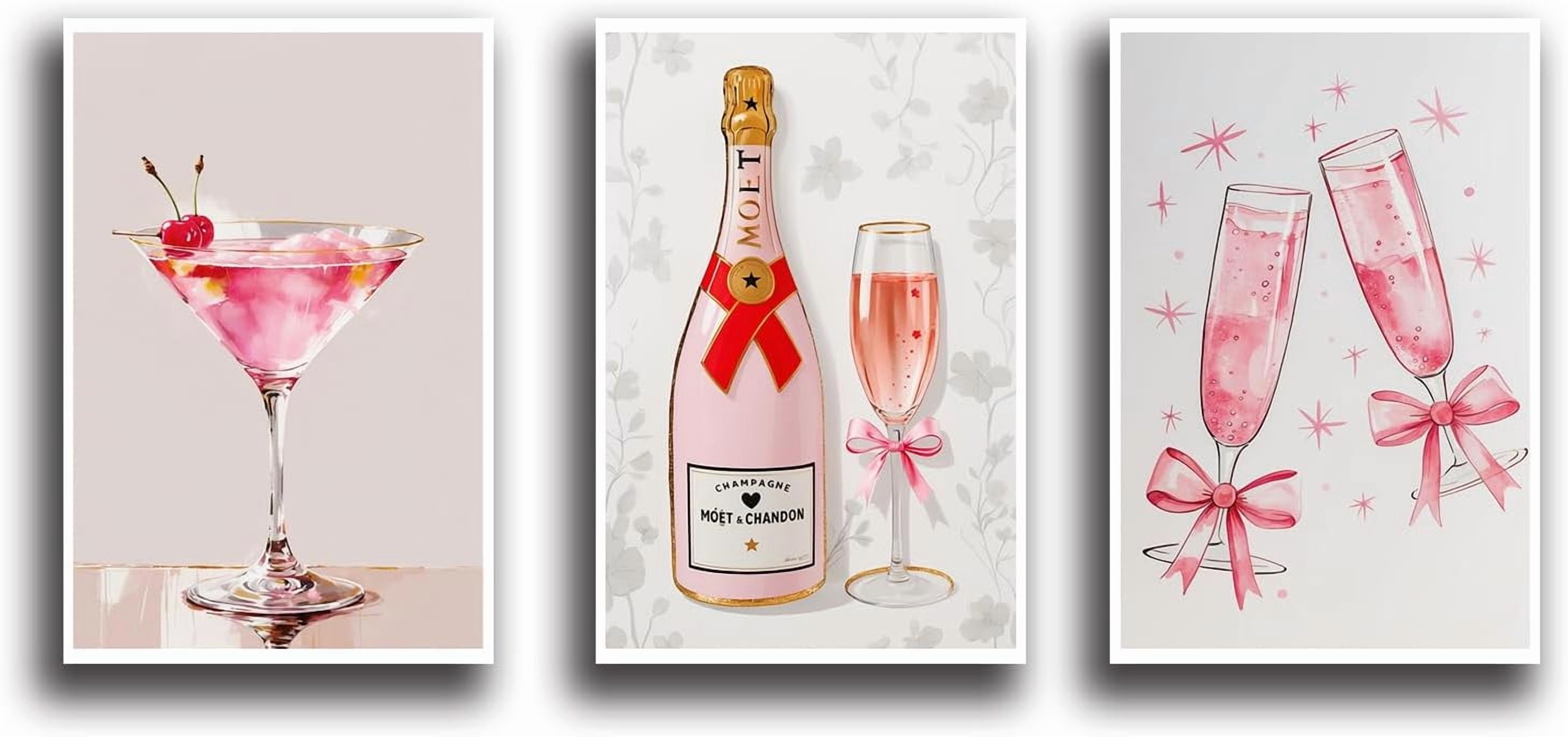 Preppy triptych canvas painting gorgeous rhinestone bow leopard left ...