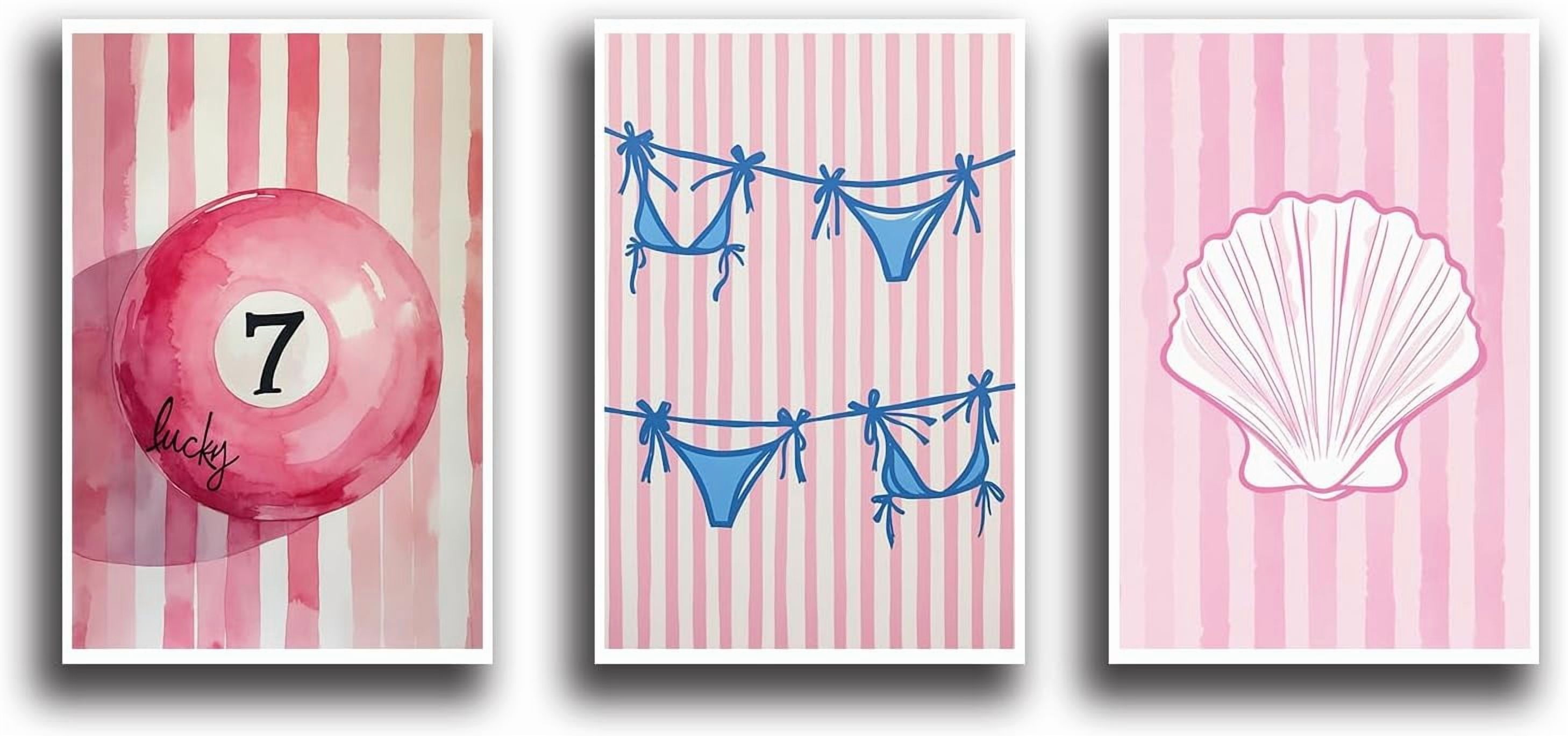 Preppy triptych canvas painting gorgeous rhinestone bow leopard left ...