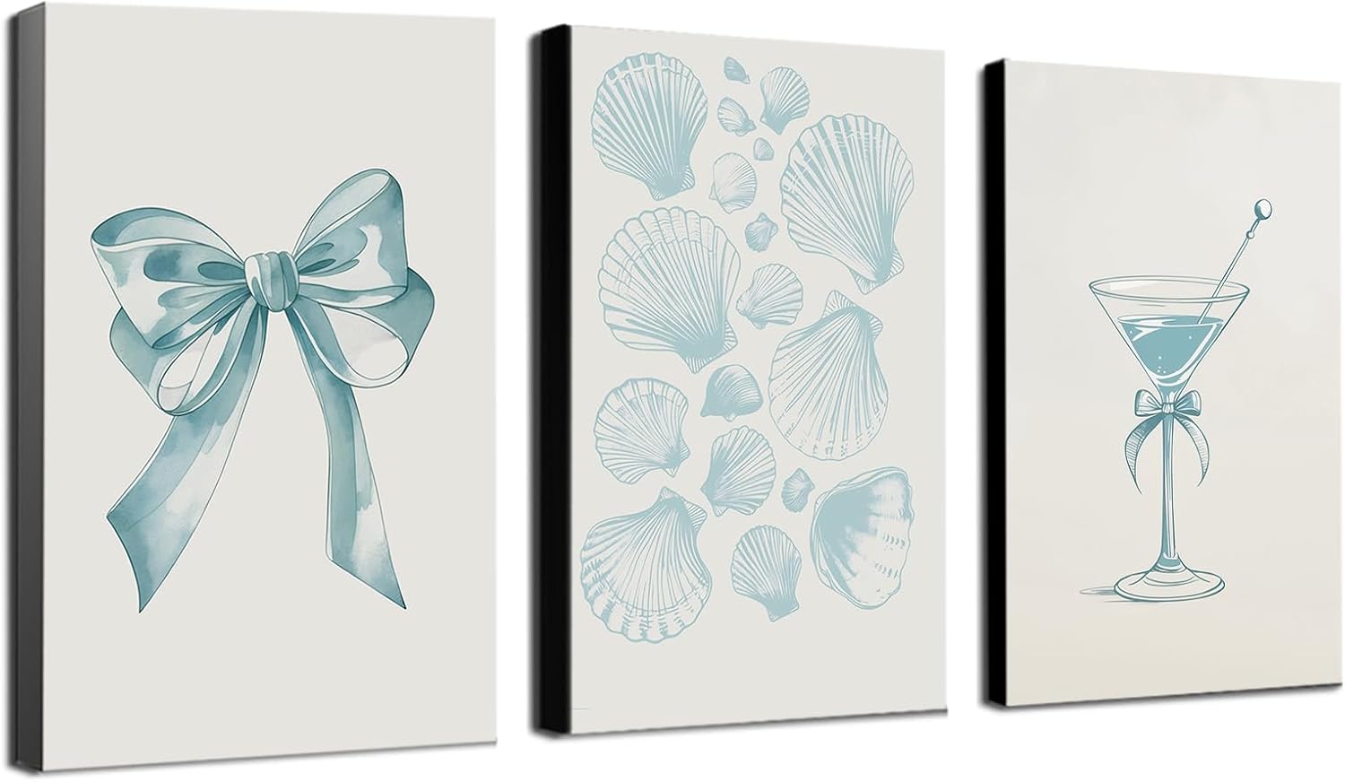 Preppy triptych canvas painting gorgeous rhinestone bow leopard left ...