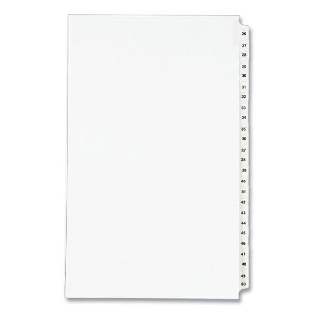"Preprinted Legal Exhibit Side Tab Index Dividers, Avery Style, 25-Tab ...
