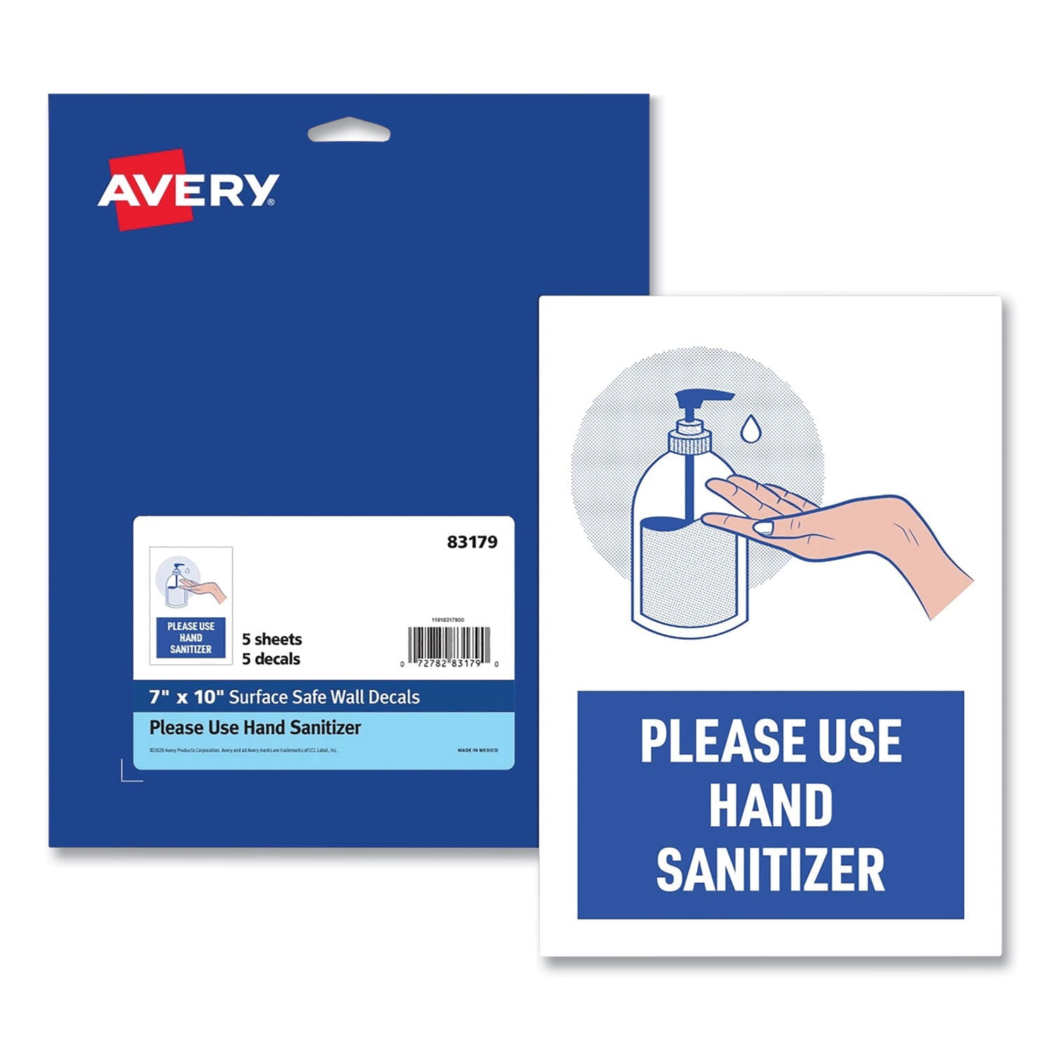 Avery Preprinted Surface Safe Wall Decals 7 x 10, Please Use Hand ...