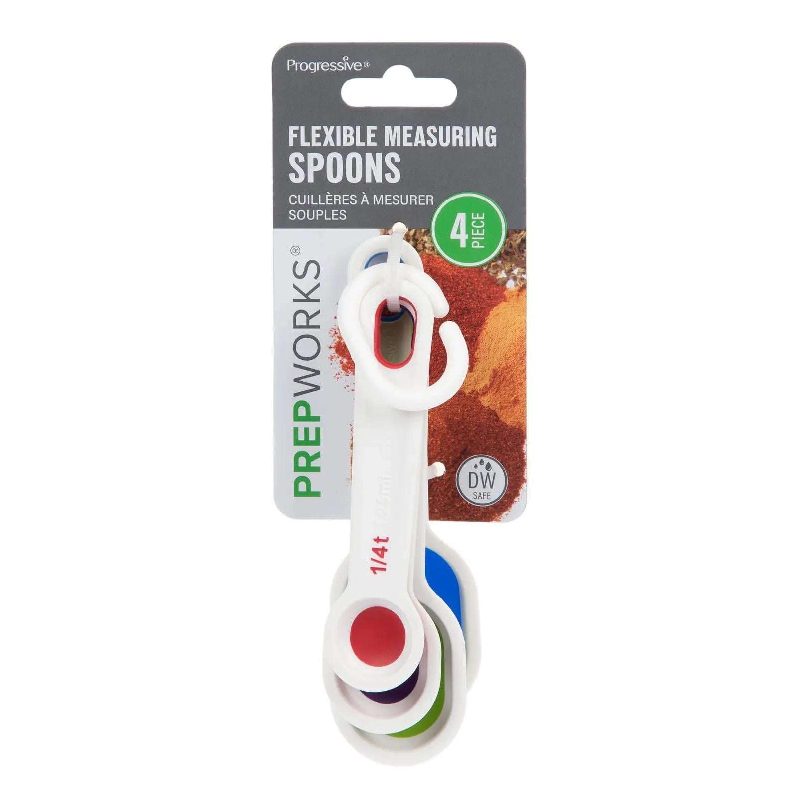 Prep Works 4pc Flexible Measuring Spoons Set, BPA Free, Dishwasher Safe ...