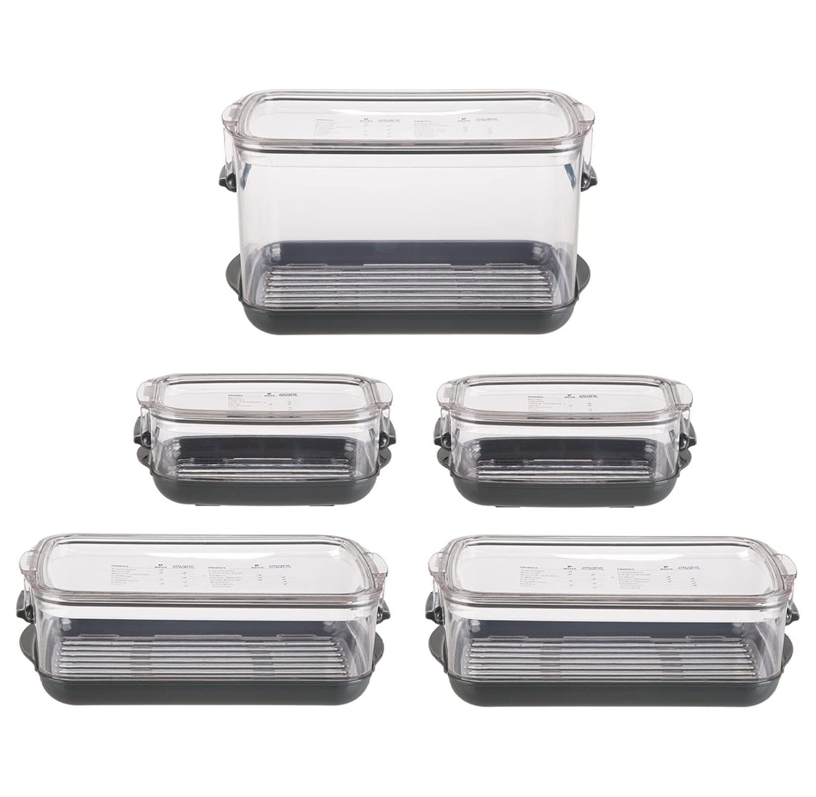 Prepworks ProKeeper Food Fresh Produce Storage Container Set, 5- Piece ...