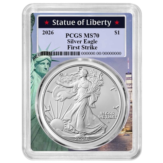 Presale - 2026 $1 American Silver Eagle PCGS MS70 FS Statue of Liberty ...
