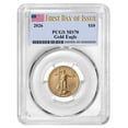 Presale - 2026 $10 American Gold Eagle 1/4 oz PCGS MS70 FDOI Flag Label ...