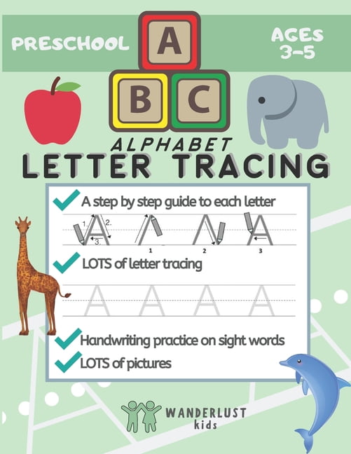 Preschool Alphabet Letter Tracing: Handwriting workbook and motor skill ...