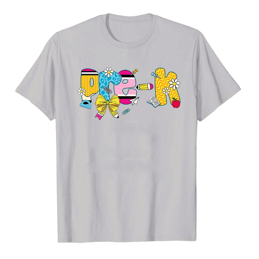 Preschool Back to School Pre-K Coquette Teacher Girls Kids Shirt ...