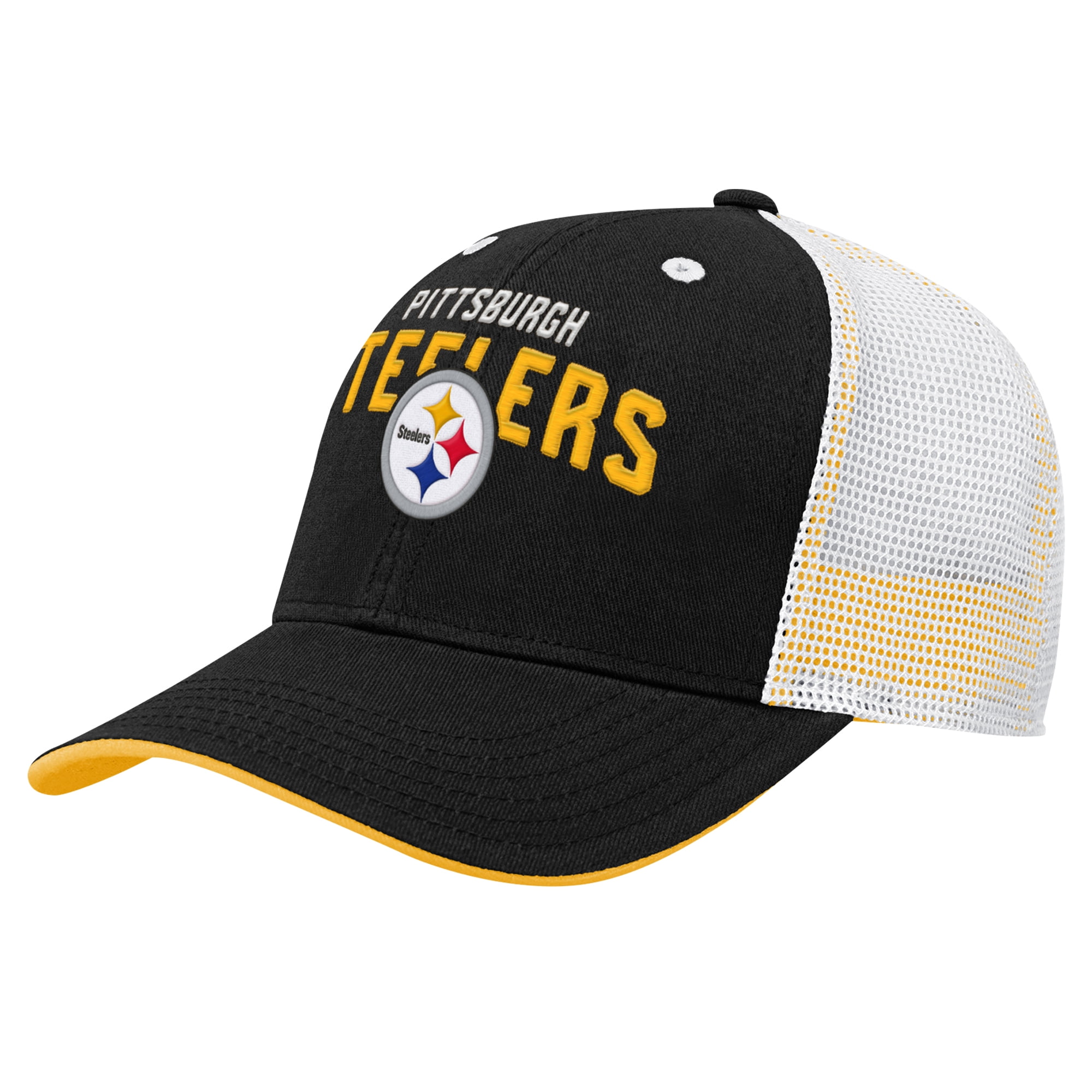Preschool Black Pittsburgh Steelers Core Lockup Trucker Adjustable hat ...
