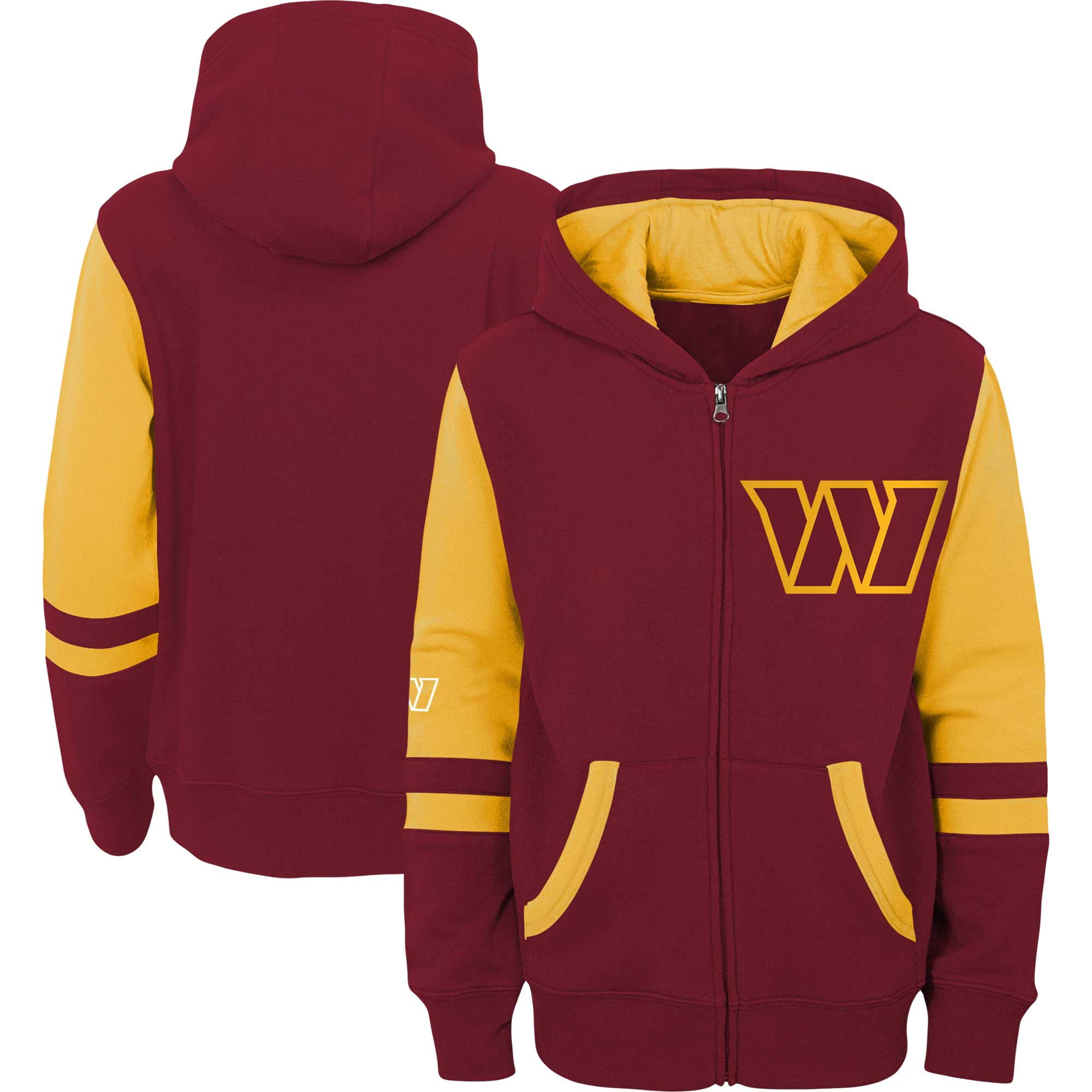 Preschool Burgundy Washington Commanders Stadium Color Block Full-Zip ...
