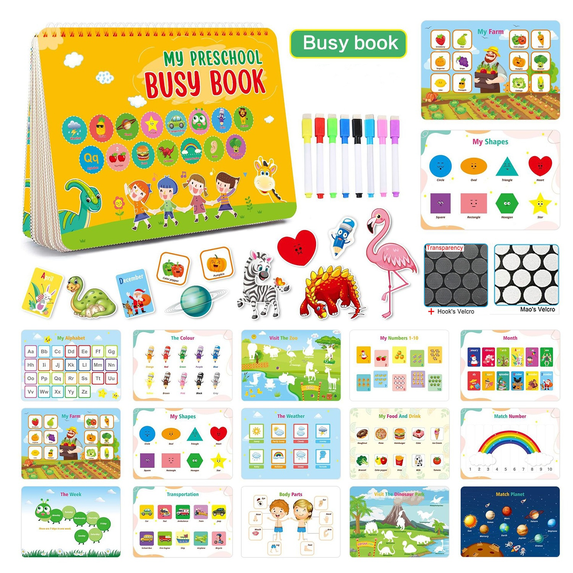 Xueyu Busy Book for Toddlers, Preschool Learning Activities, 15 Themes ...