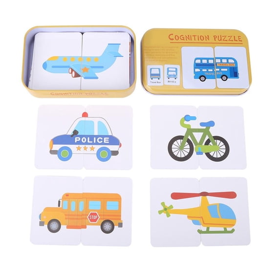 Preschool Cognitive Learning Training Puzzle Cards Baby Educational Toy ...