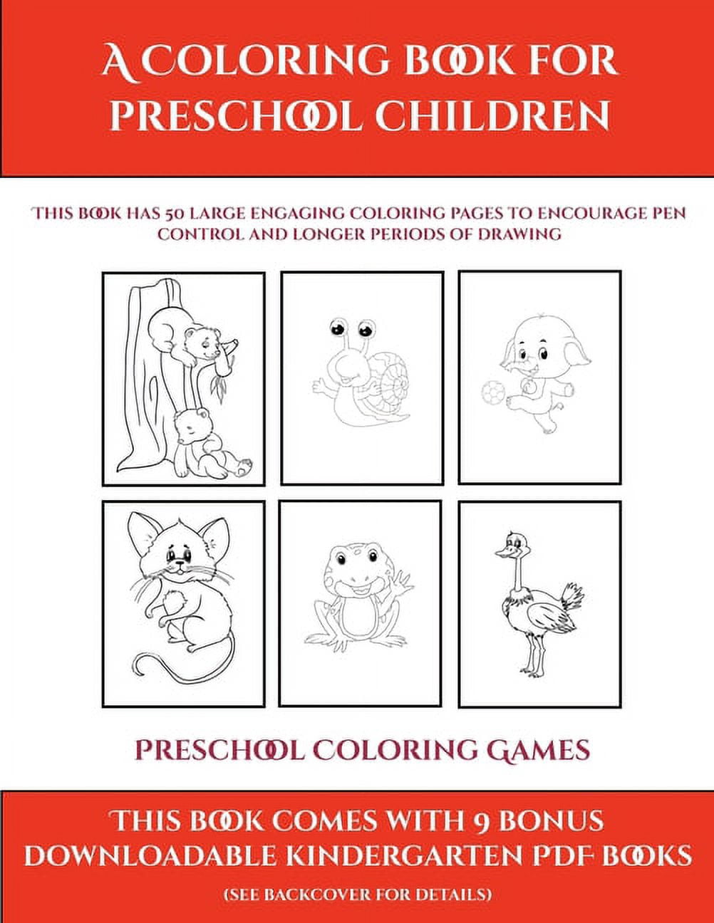 Preschool Coloring Games: Preschool Coloring Games (A Coloring book for ...