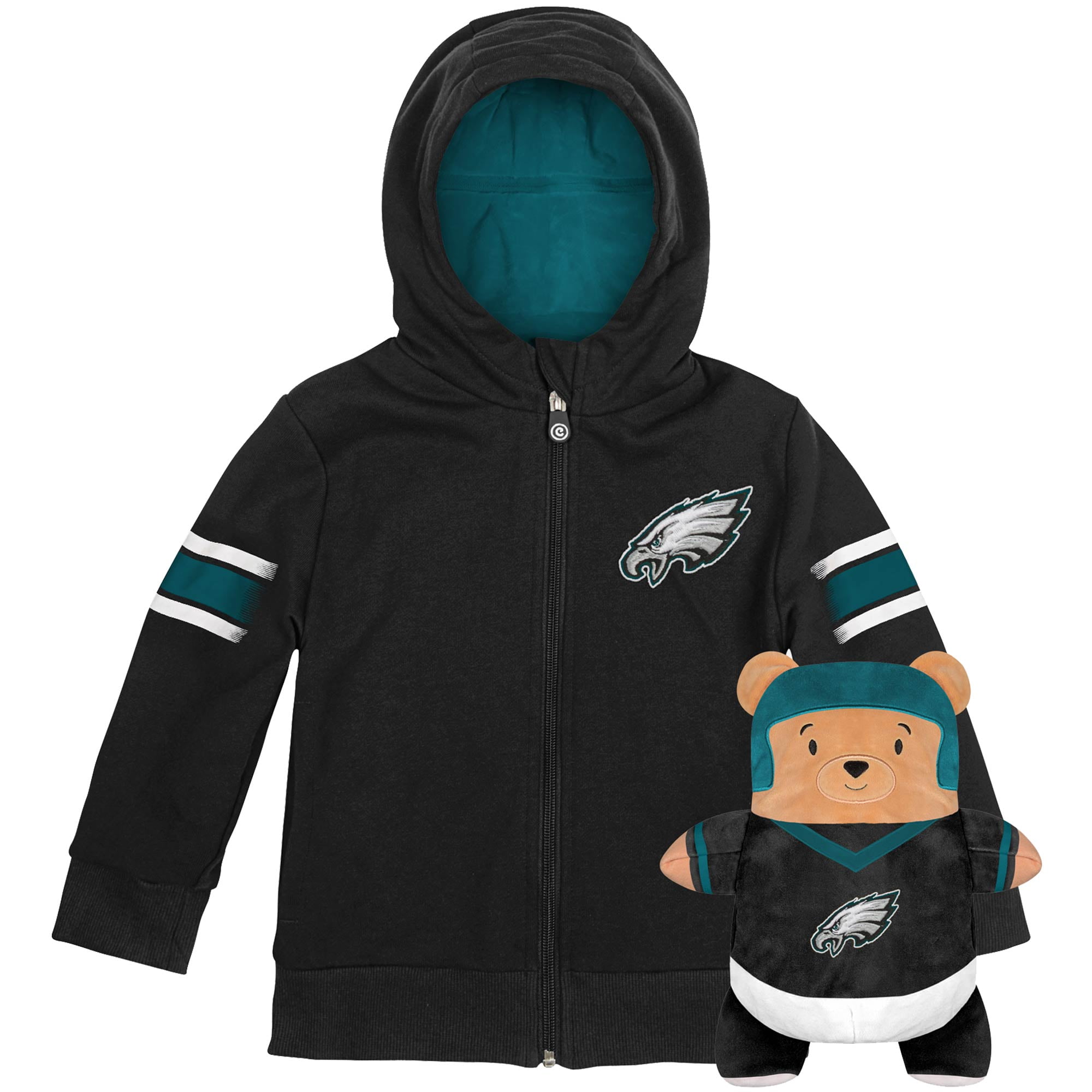 Preschool Cubcoats Black Philadelphia Eagles 2-in-1 Transforming Full ...