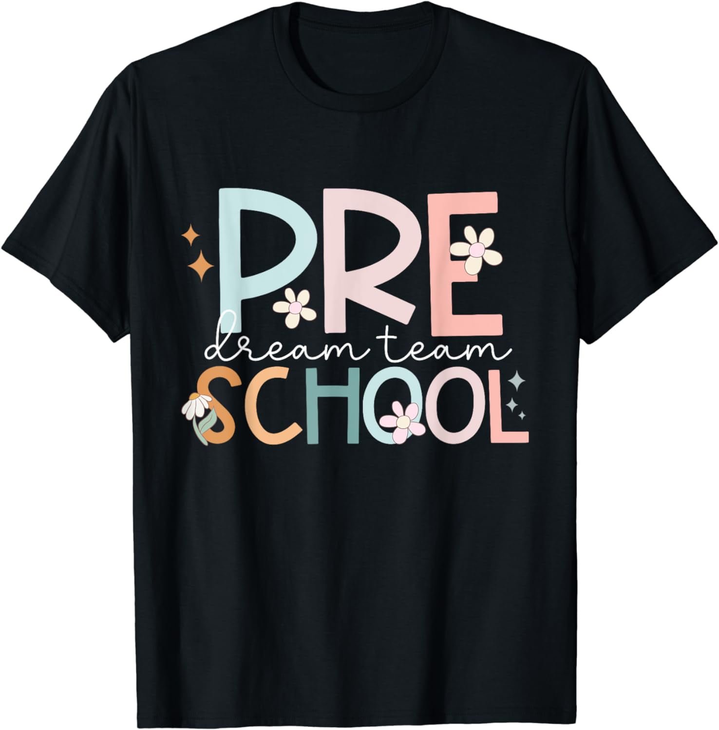 Preschool Dream Team Retro Back To School Teacher Student T-Shirt ...