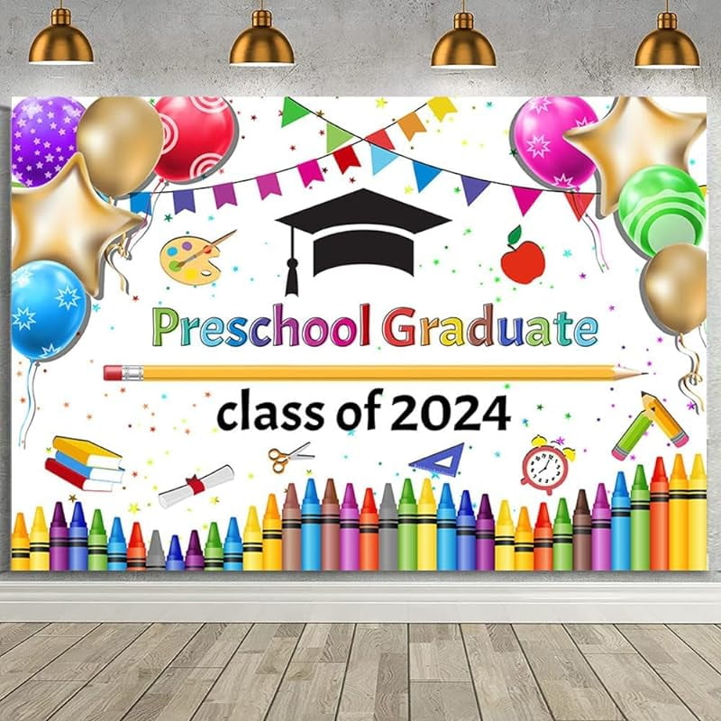 Preschool Graduate Backdrop Kindergarten Graduate Class of 2024 ...
