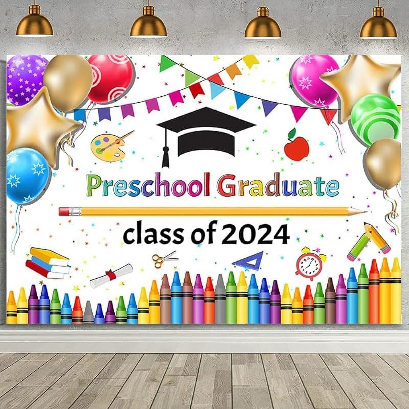 Preschool Graduate Backdrop Kindergarten Graduate Class of 2024 ...