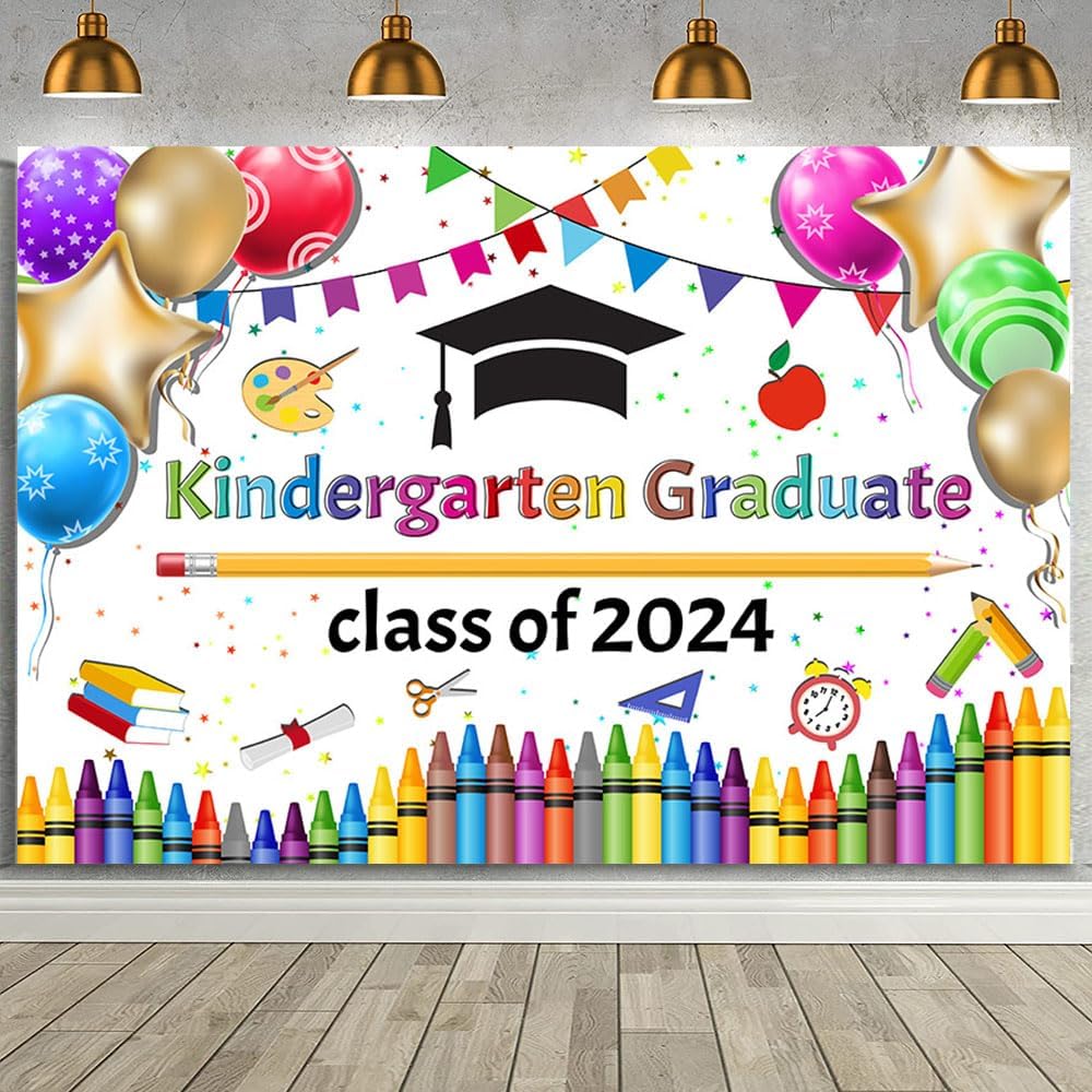 Preschool Graduate Backdrop Kindergarten Graduate Class of 2024 ...
