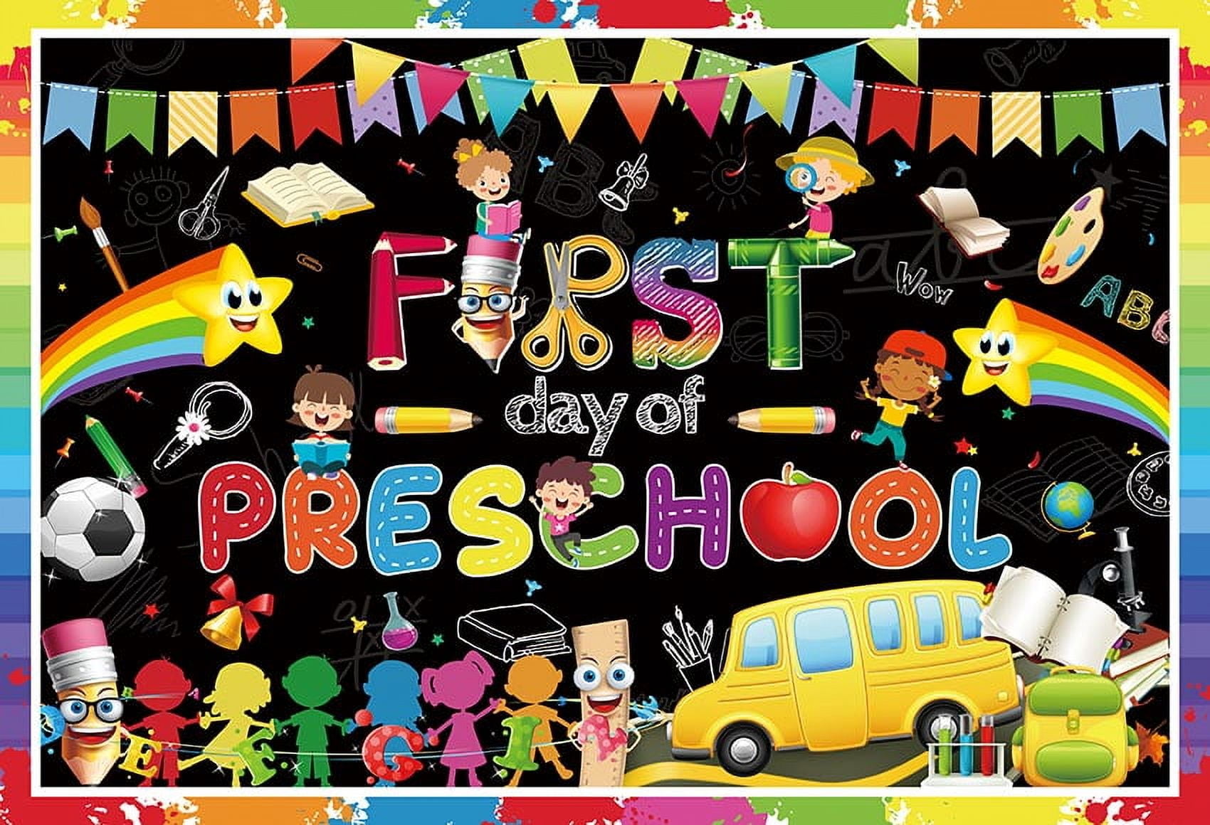 Preschool Graduate Kids Welcome Back to School Party Chalkboard ration ...