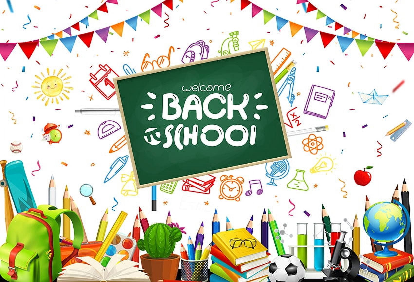 Preschool Graduate Kids Welcome Back to School Party Chalkboard ration ...