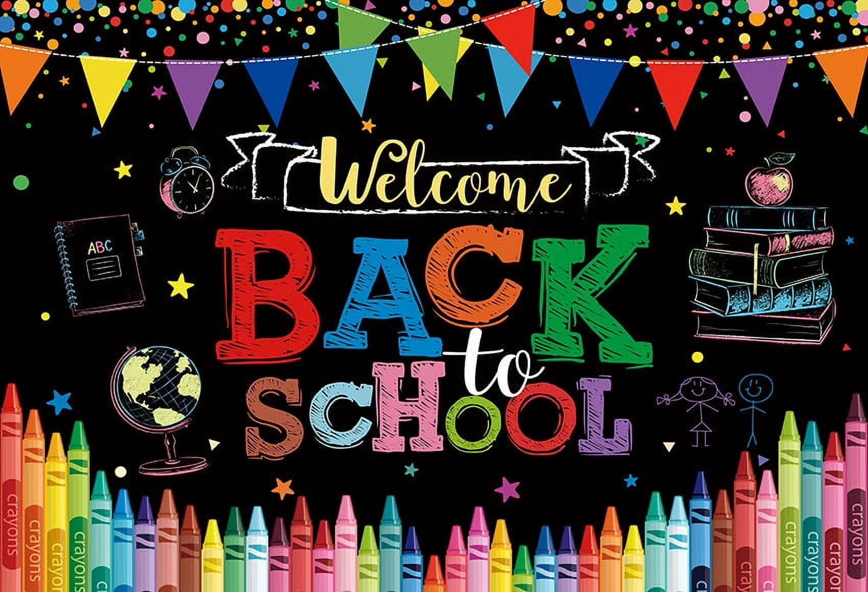 Preschool Graduate Kids Welcome Back to School Party Chalkboard ration ...
