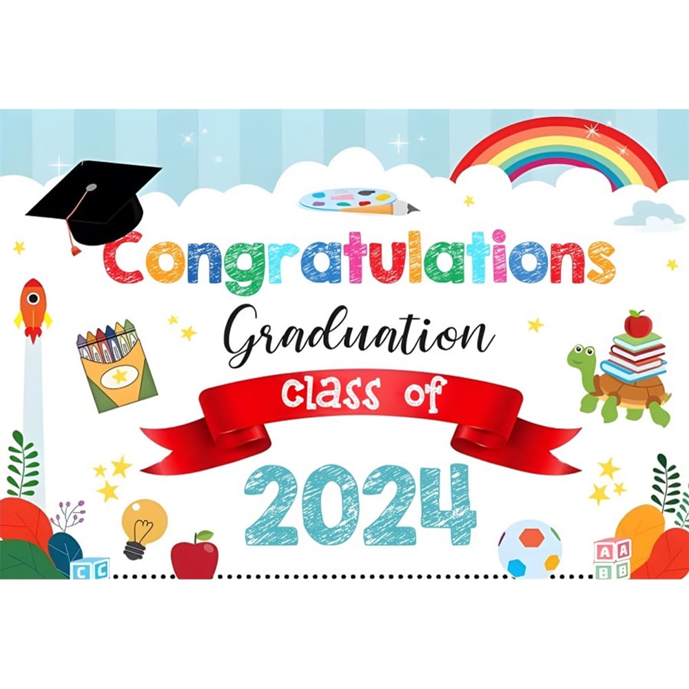 Preschool Graduate Party Backdrop for Photography Kids Kindergarten ...