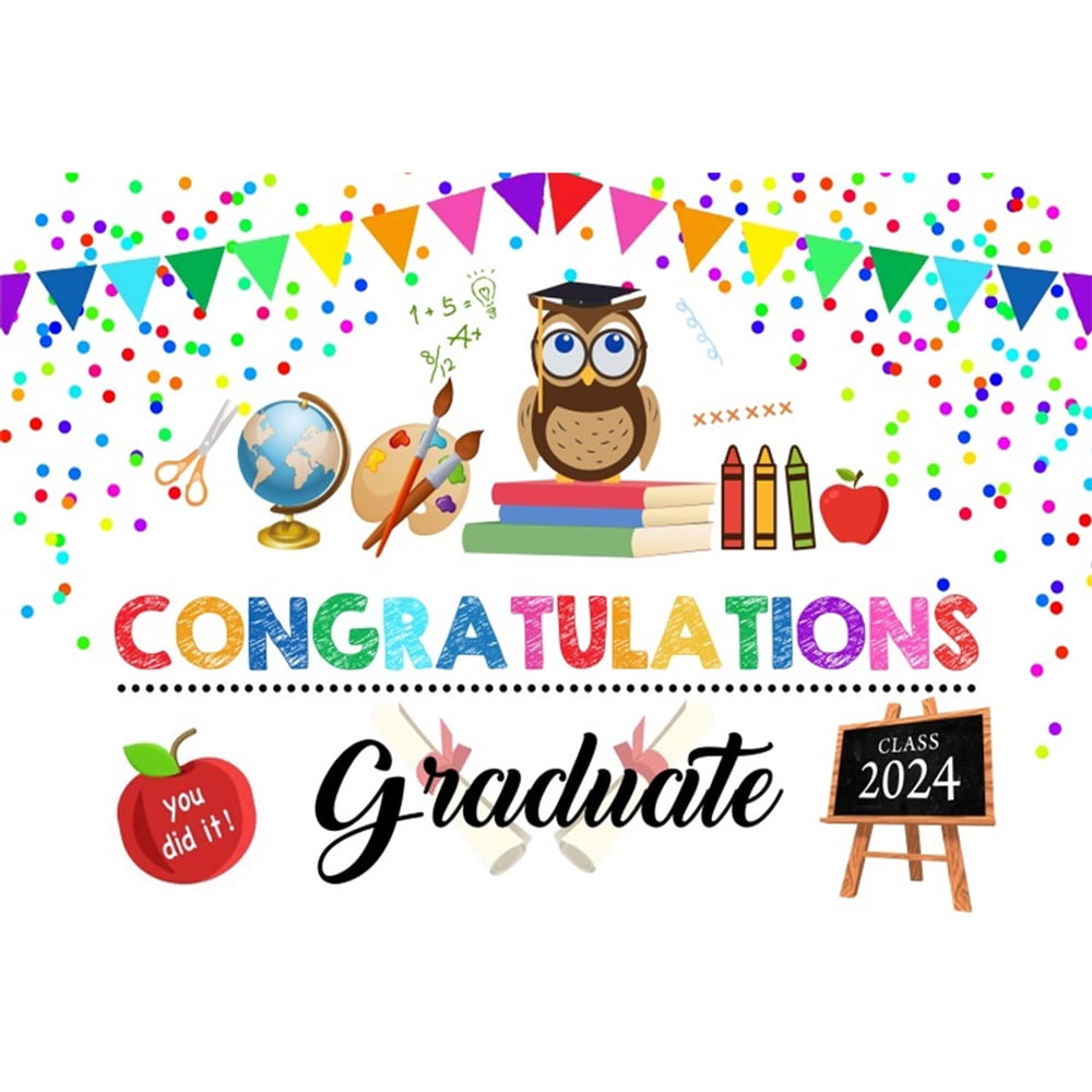 Preschool Graduate Party Backdrop for Photography Kids Kindergarten ...
