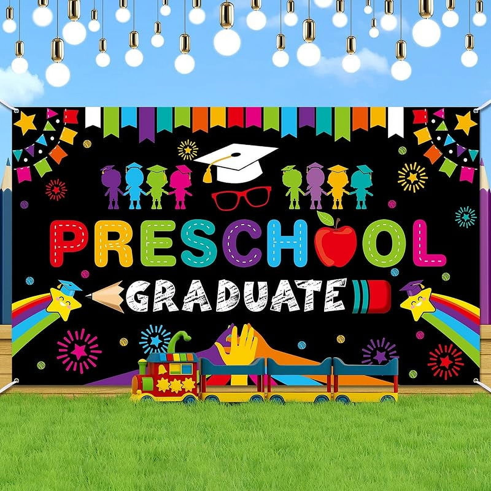 Preschool Graduation Backdrop Preschool Graduation Banner Kindergarten ...