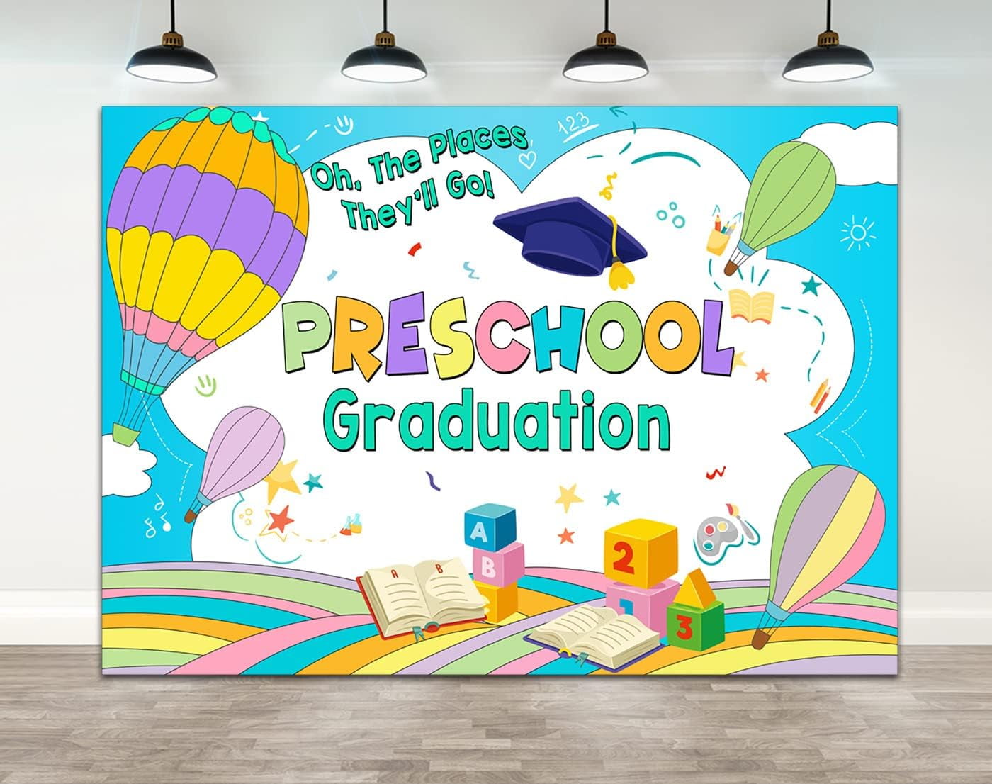Preschool Graduation Backdrop for Kids Class of 2024 Congrats Graduate ...