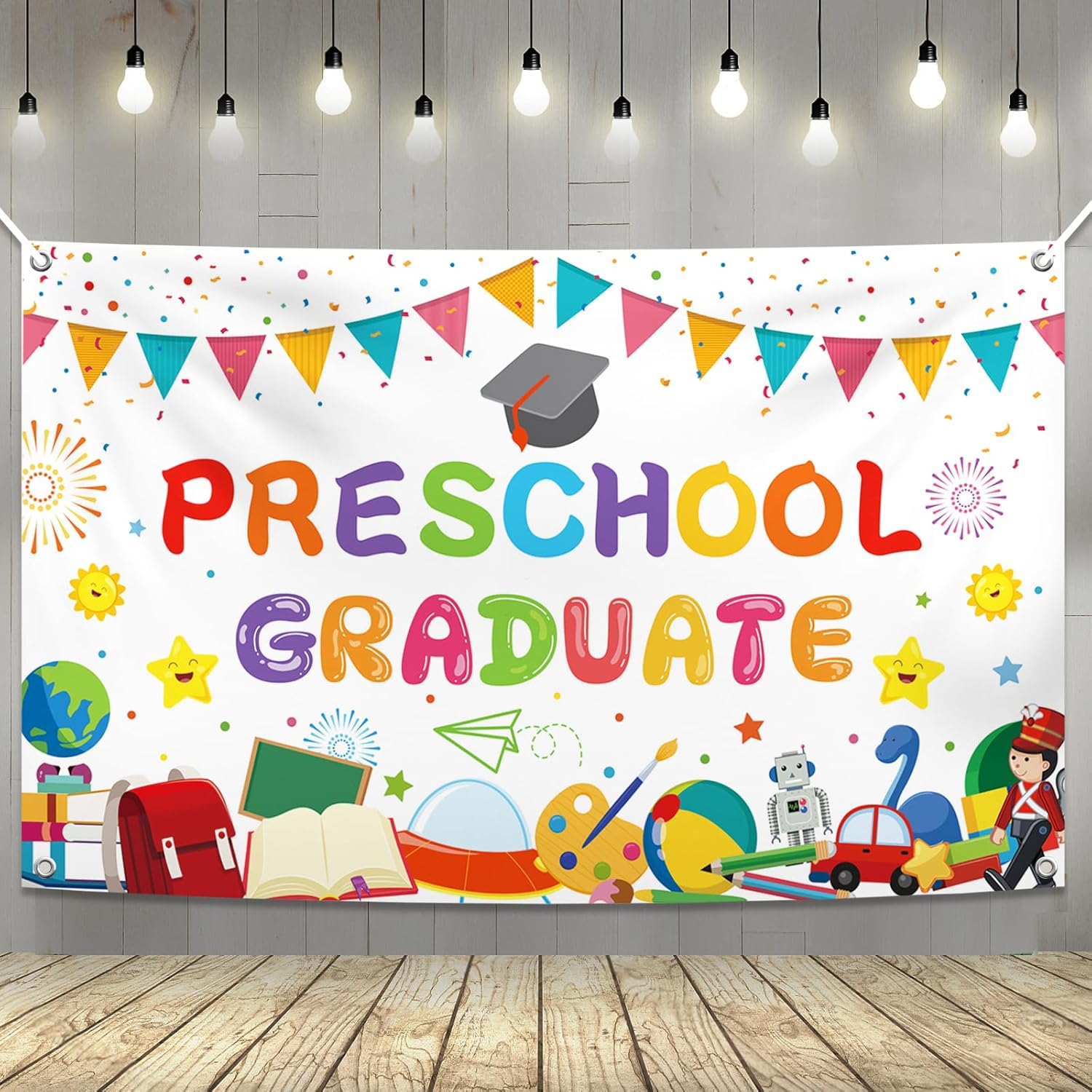 Preschool Graduation Banner, Preschool Graduation Backdrop, Pre k ...