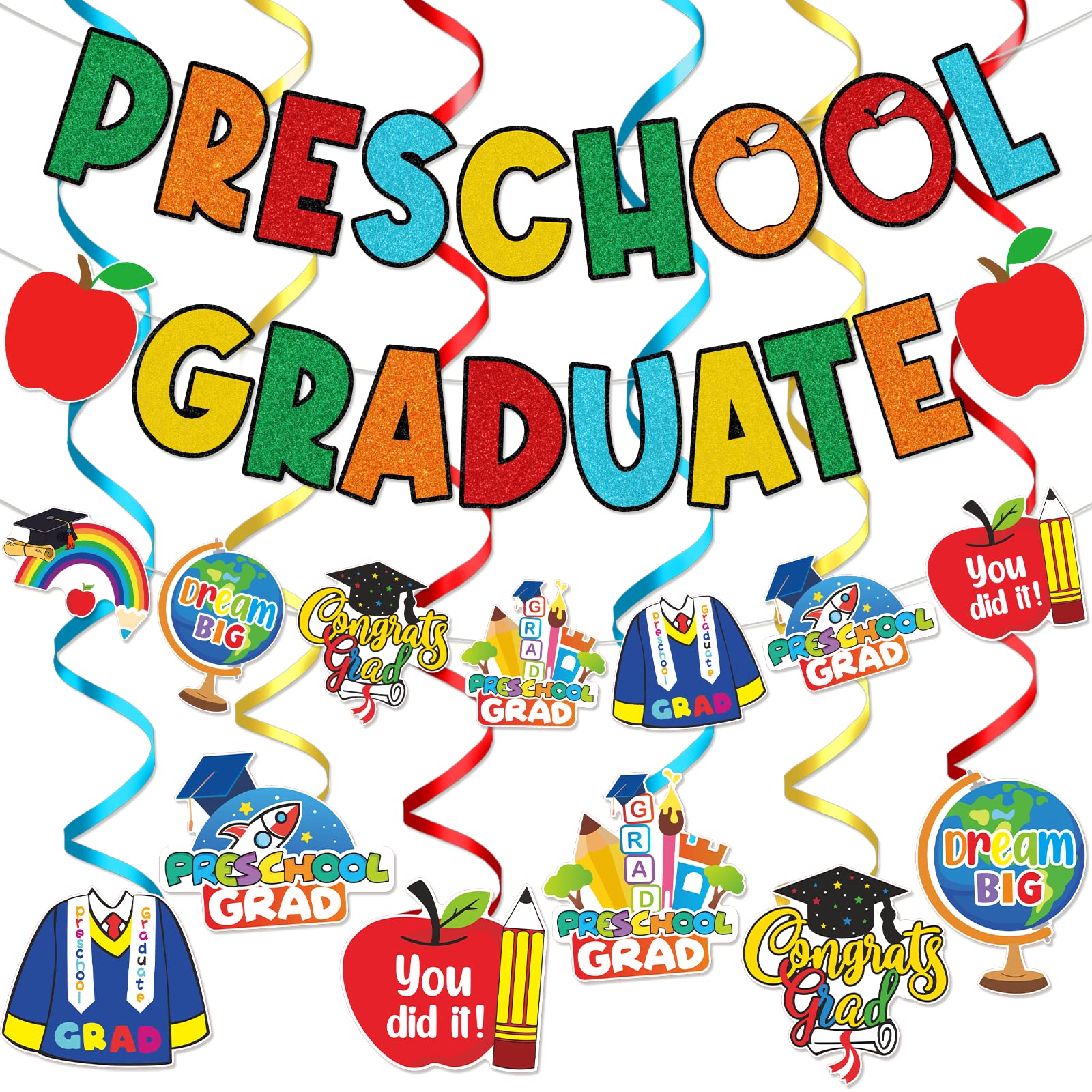 Preschool Graduation Banner FEV6 Preschool Graduation Decorations Pre K ...