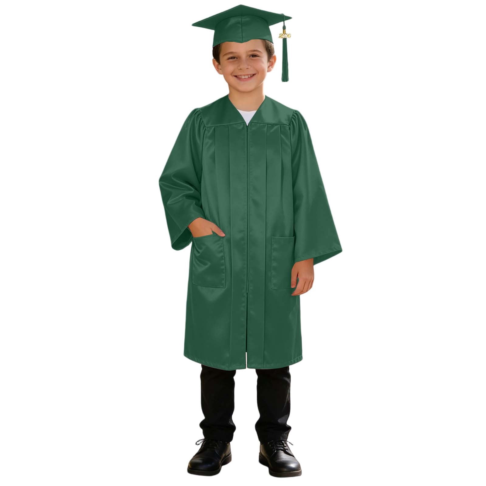Preschool Graduation Cap and Gown for Kids Shiny 2026 Tassel ...