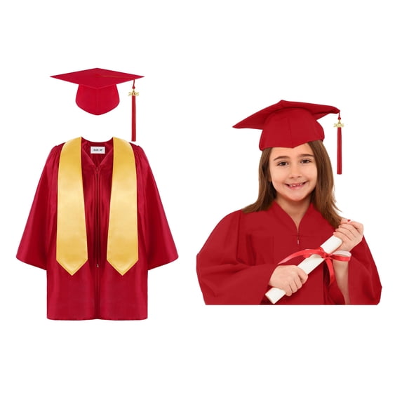 Preschool Graduation Caps and Gowns Set with Tassel Girls Graduation ...