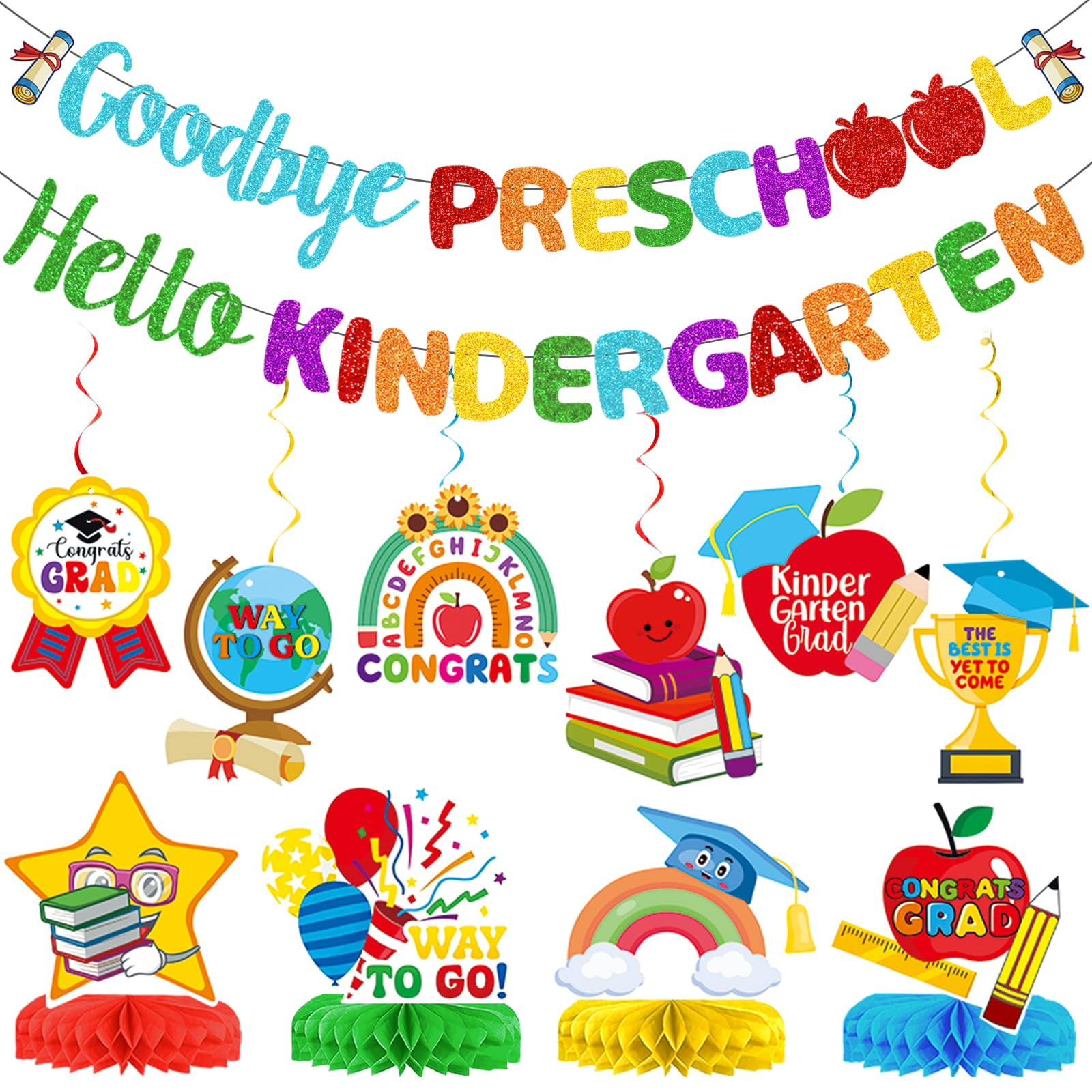 Preschool Graduation DecorationsTRDN Goodbye Preschool Hello ...