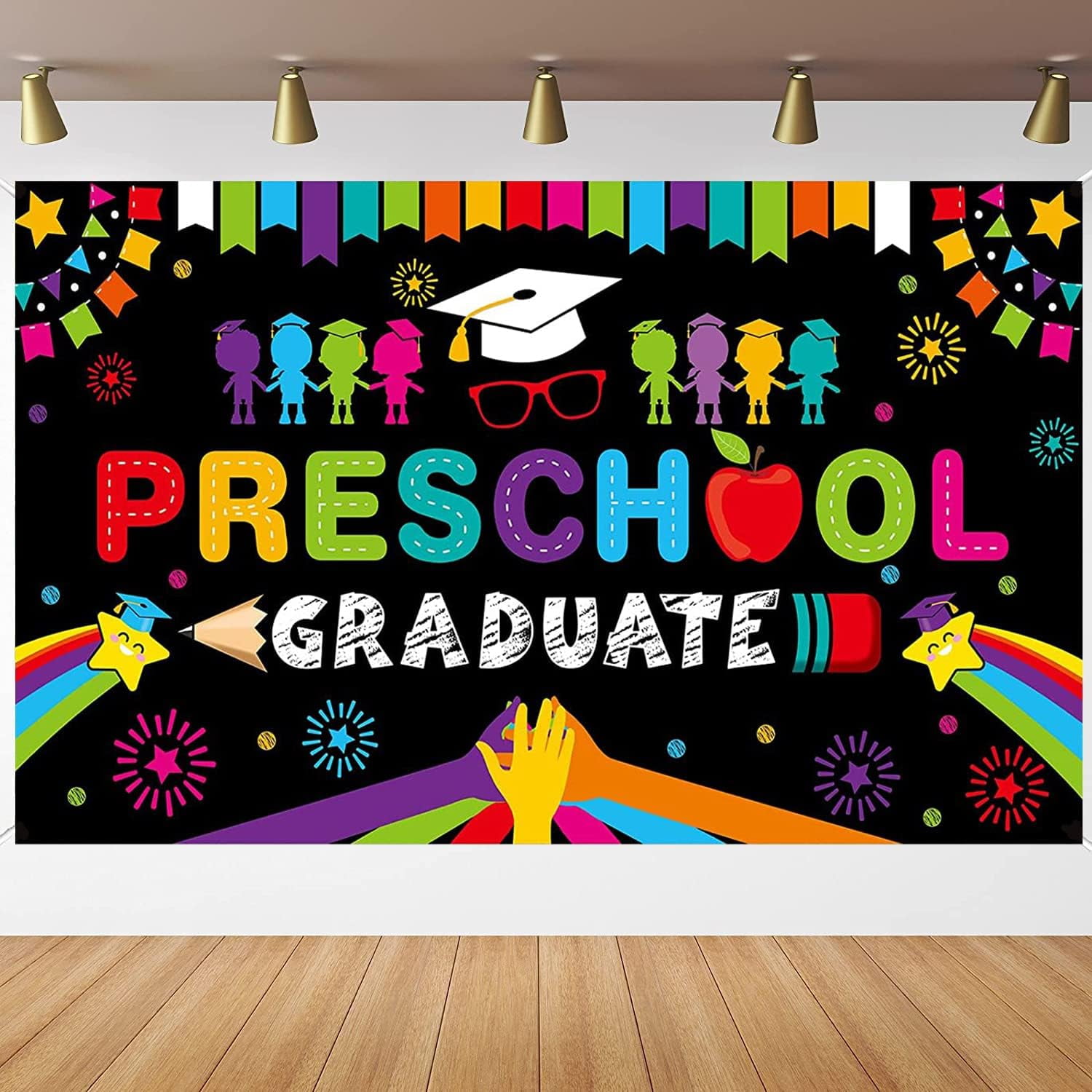 Preschool Graduation Party Decorations, Kindergarten Graduate Backdrop ...