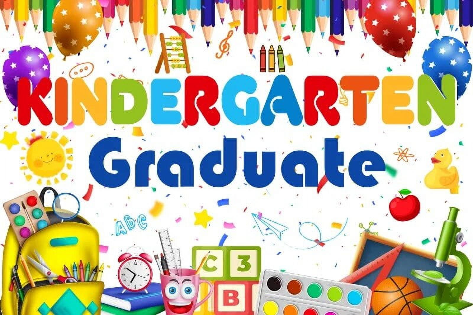 Preschool Graduation Photography Backdrop Kindergarten Pre K Congrats ...