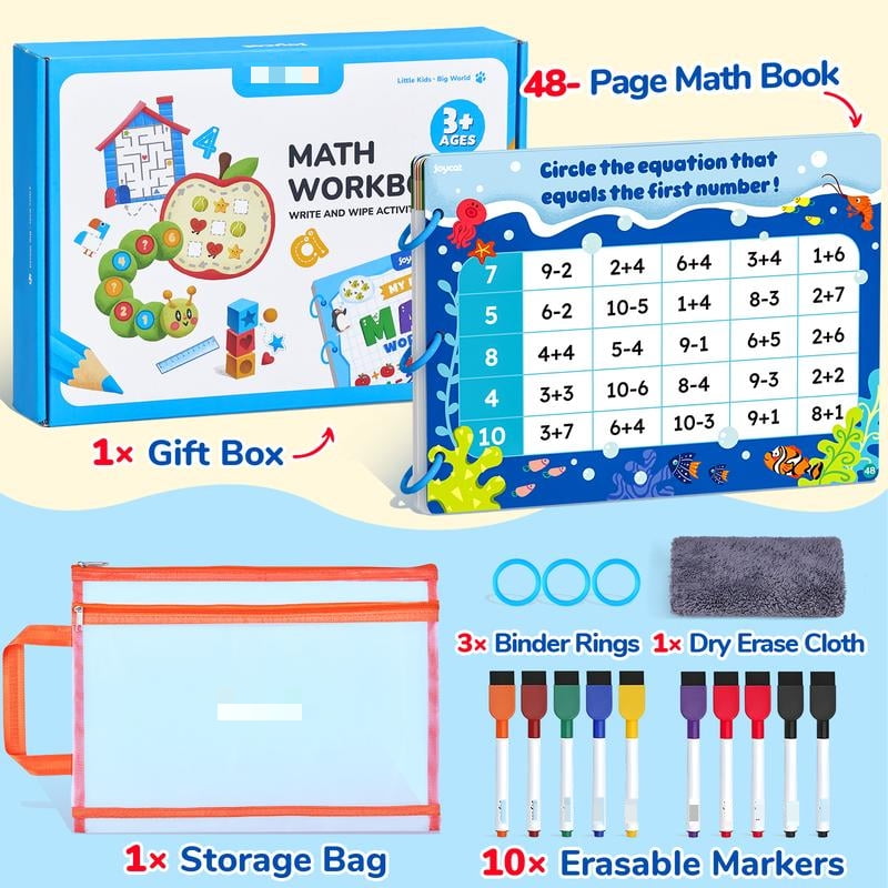 Preschool Handwriting Practice Toys, Reusable Math Montessori Toys ...