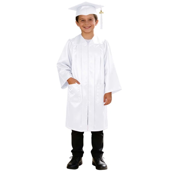 Preschool Kindergarten 2026 Graduation Cap and Gown with Tassel, Shiny ...
