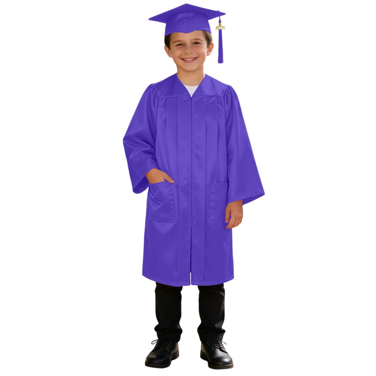 Preschool Kindergarten 2026 Graduation Cap and Gown with Tassel, Shiny ...