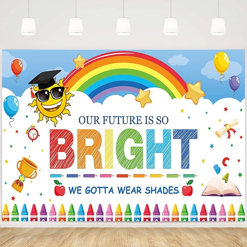 Preschool Kindergarten Graduate Backdrop School Prom Party Decorations ...