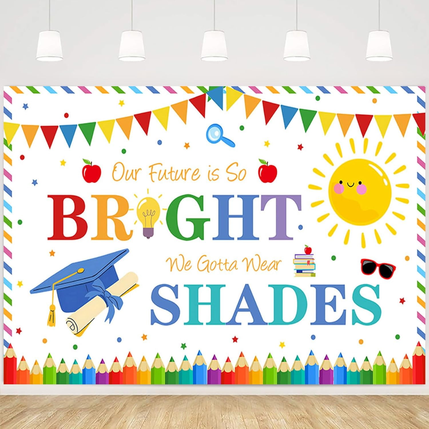 Preschool Kindergarten Graduate Backdrop School Prom Party Decorations ...