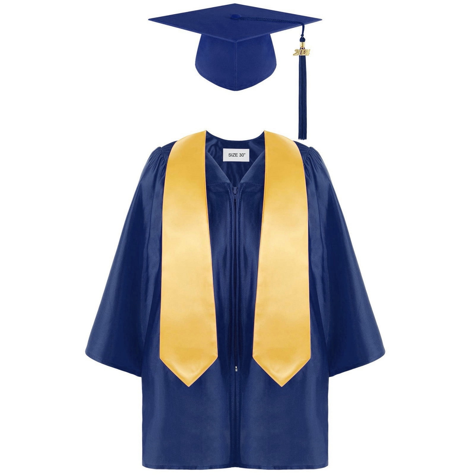 Preschool Kindergarten Graduation Gown Cap Set With 2024 Tassel And ...
