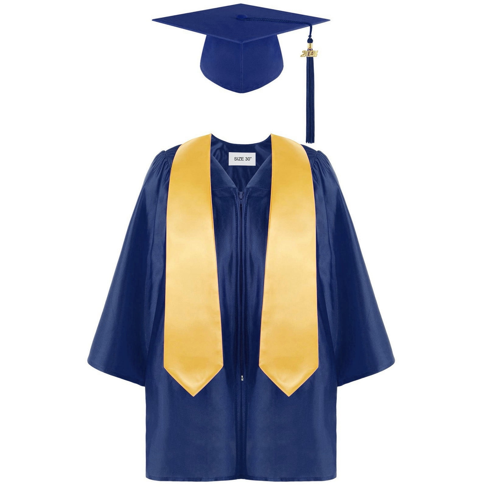 Preschool Kindergarten Graduation Gown Women Winter Tops Cap Set with ...