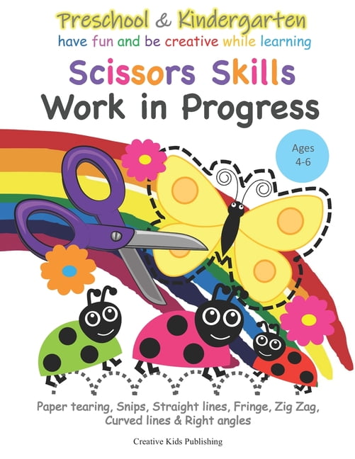 Preschool & Kindergarten Scissors Skills Work in Progress: Paper ...