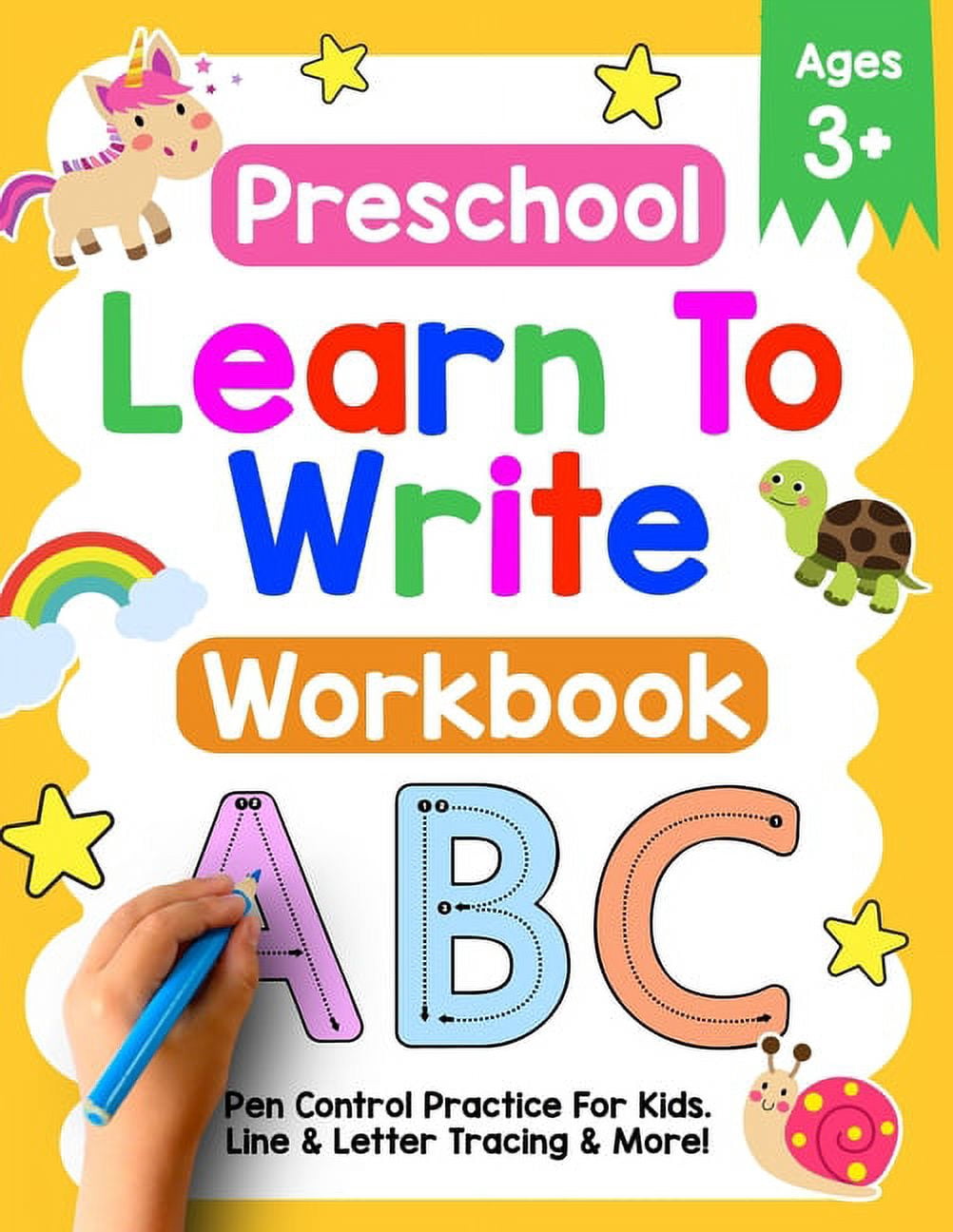 Preschool Learn To Write Workbook: Pen Control Practice For Kids. Line ...