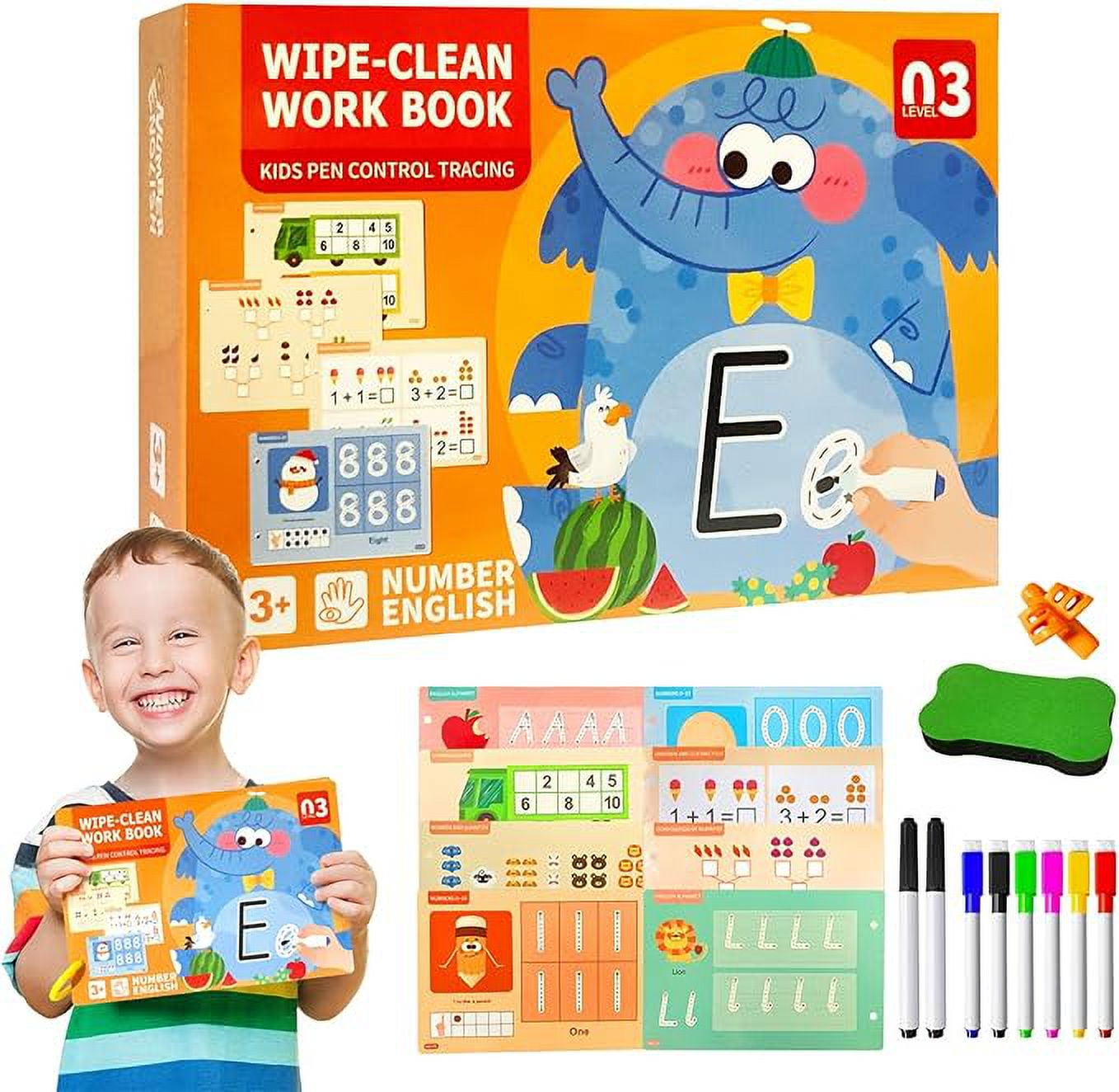 Preschool Learning Activities 52 Pages Reusable Busy Book for Toddlers ...