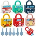Montessori Preschool Learning Lock and Key Toy, Counting and Matching ...