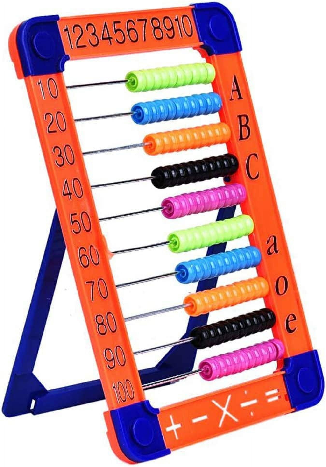 Preschool Learning Math Abacus Toy with 100 Beads , Montessori Numbers ...
