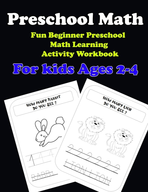 Preschool Math: Fun Beginner Preschool Math Learning Activity Workbook ...