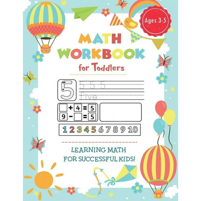 Preschool Math Workbook for Toddlers Ages 2-4 : Fun Beginner Math ...