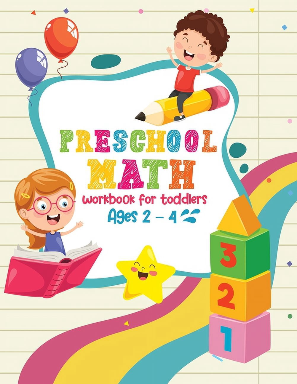 Preschool Math Workbook For Toddlers Ages 2-4 : Number Tracing Pages ...
